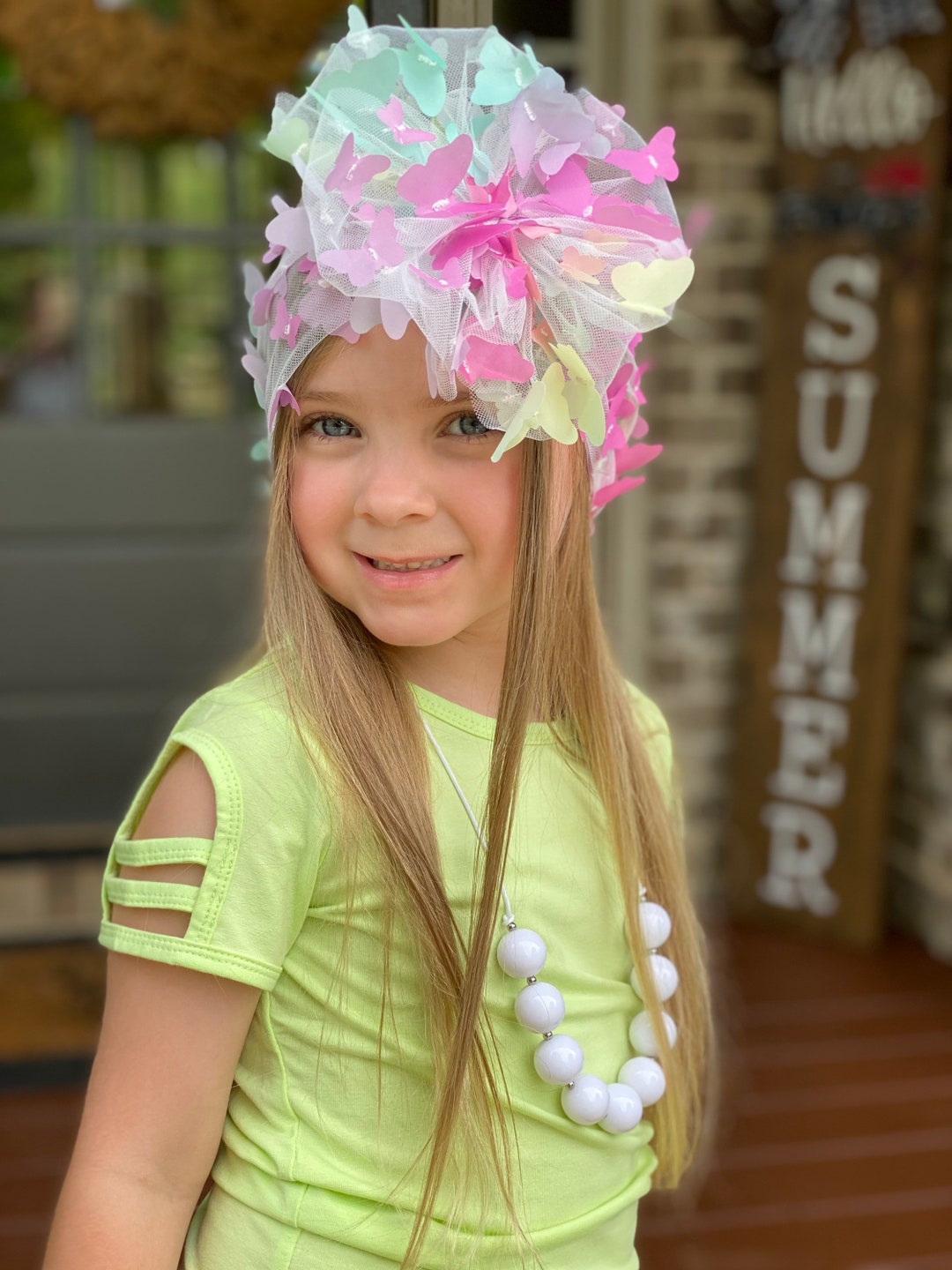 Butterfly Messy Bow Head Wrap, Messy Bow Headband, Messy Bow, Mini ...