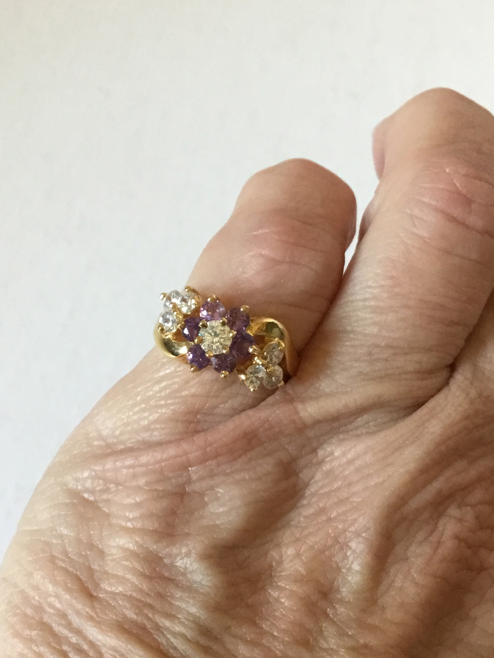 Vintage LIND Cocktail Ring Size 5 1/2 14K HGE LIND Designer | Etsy