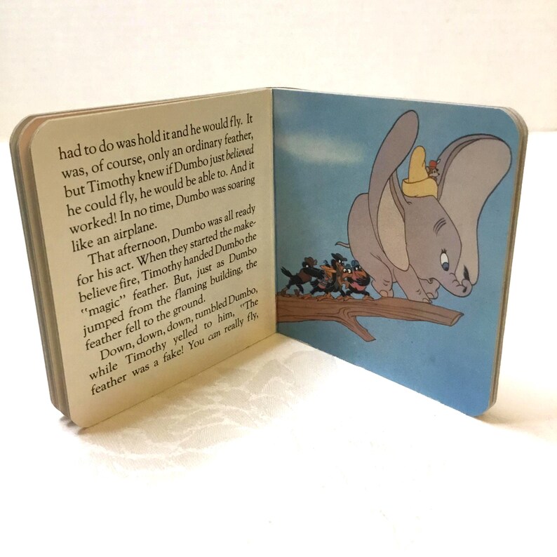1986 Disney's Dumbo Mini Book: Collectible Children's Cardboard Book - Etsy