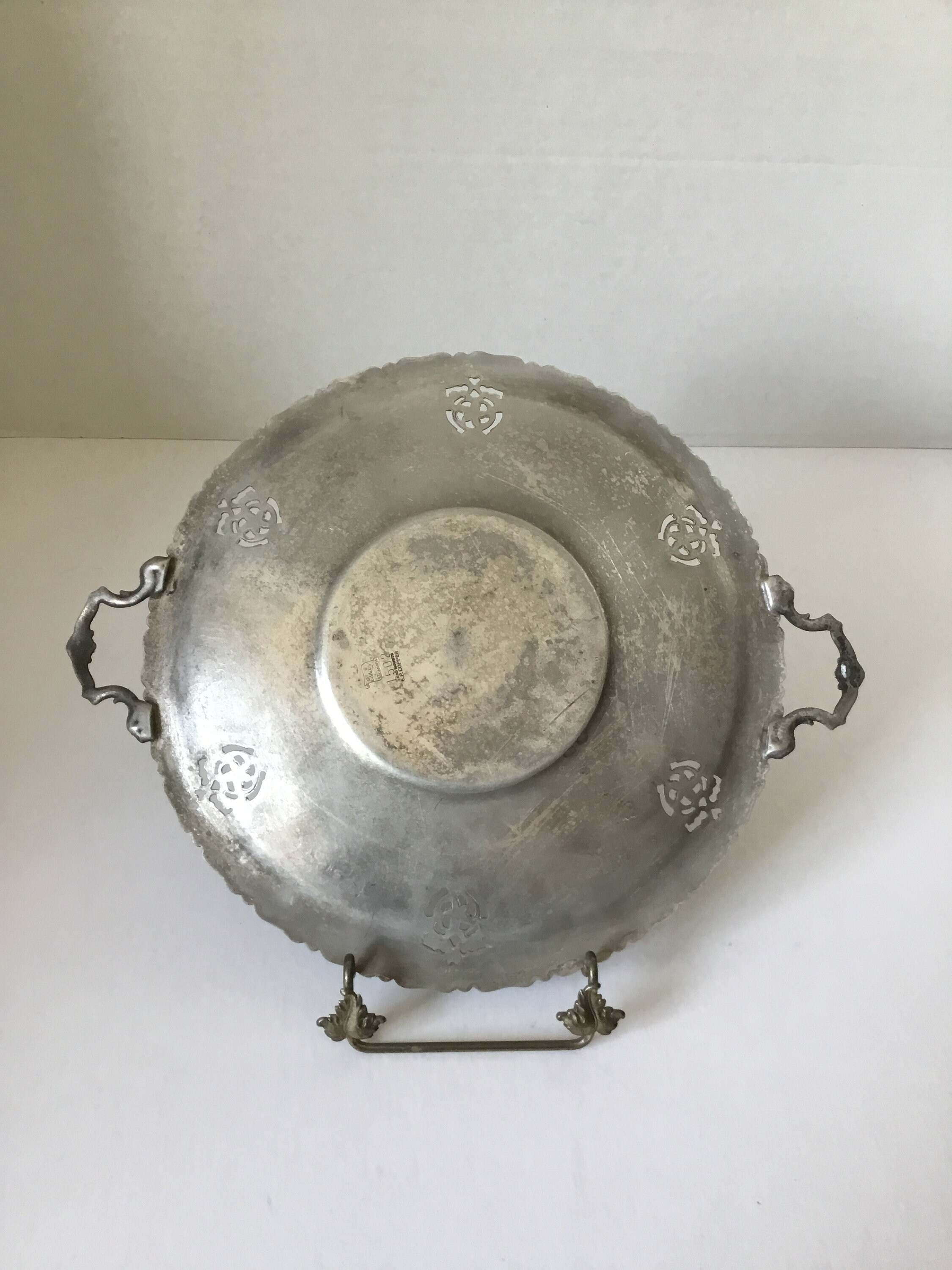 12” Essay Canada, E.P. Copper Tray, Silver-plated Serving Tray With ...