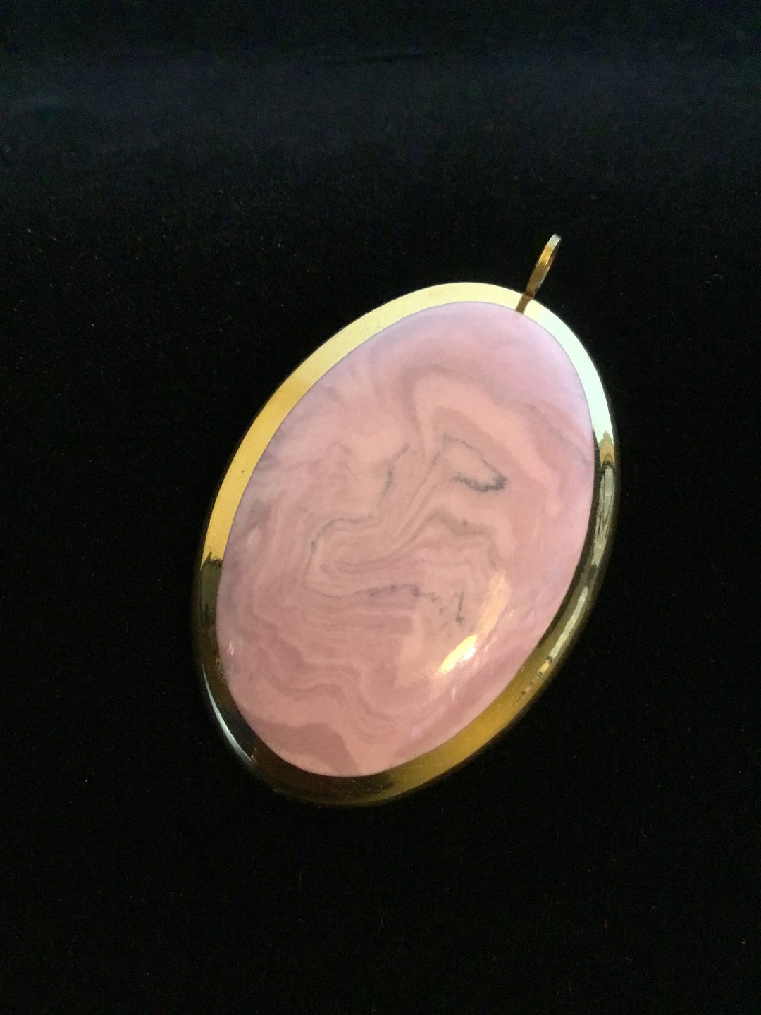 Bouchet 2” Agateware Pendant, Original Pottery Channel Island Jewellery ...