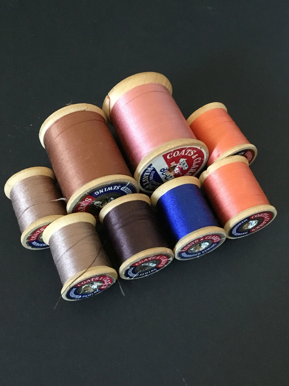 Vintage Coats & Clark Thread Wood Spools Mercerized Cotton | Etsy