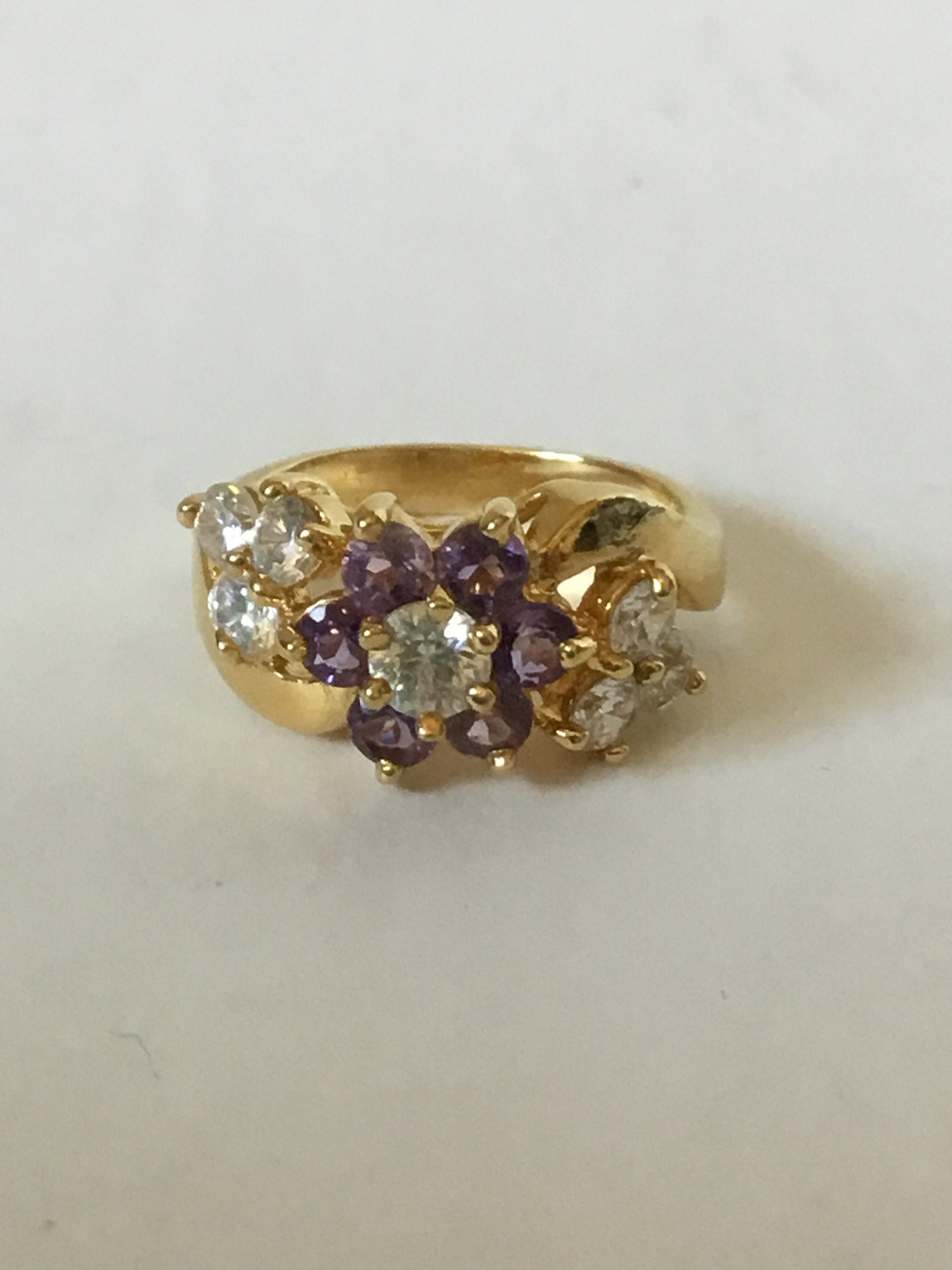 Vintage LIND Cocktail Ring Size 5 1/2 14K HGE LIND Designer - Etsy