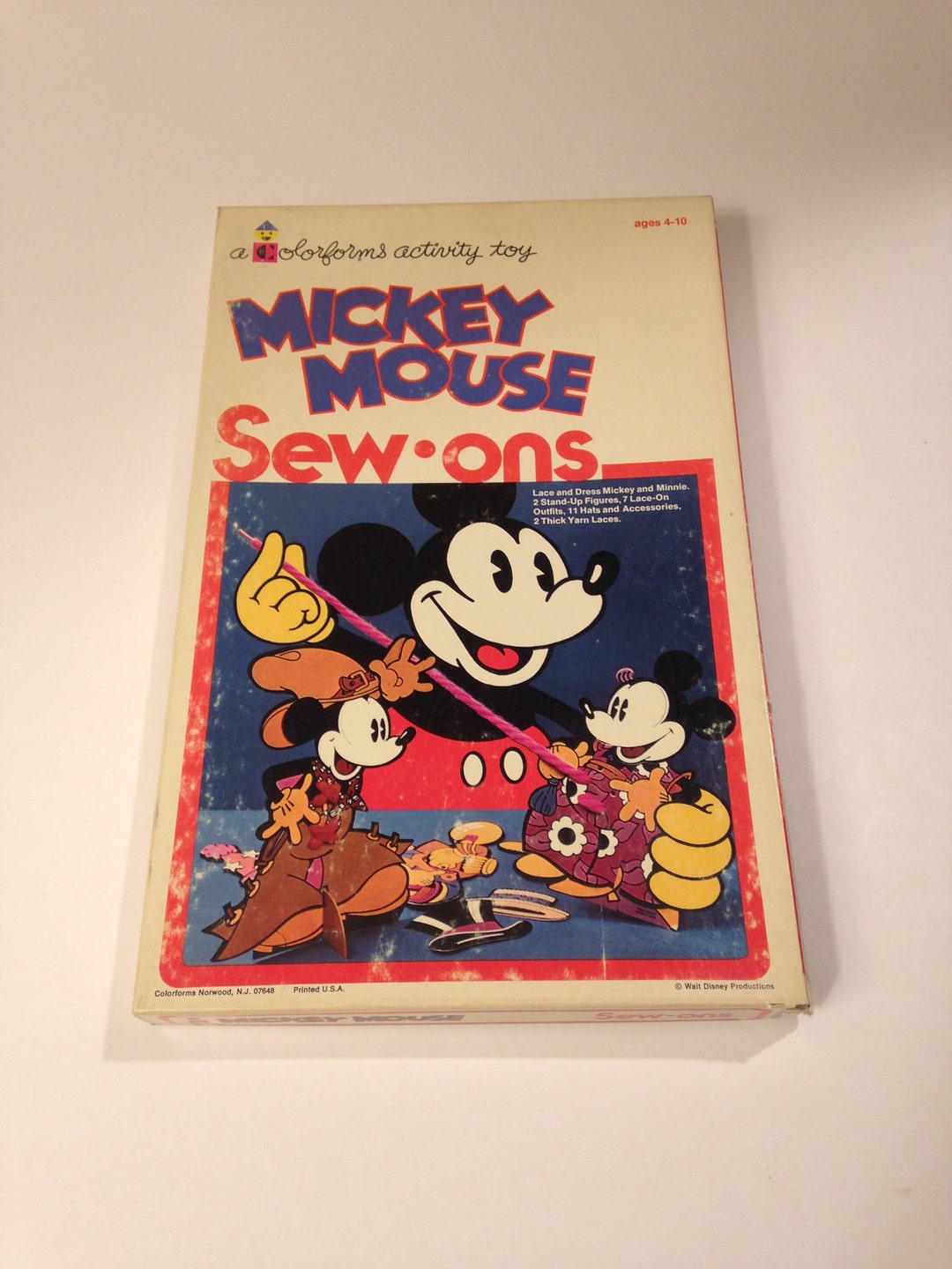 Mickey Mouse 1970's Colorforms Activity Toy Walt Disney - Etsy