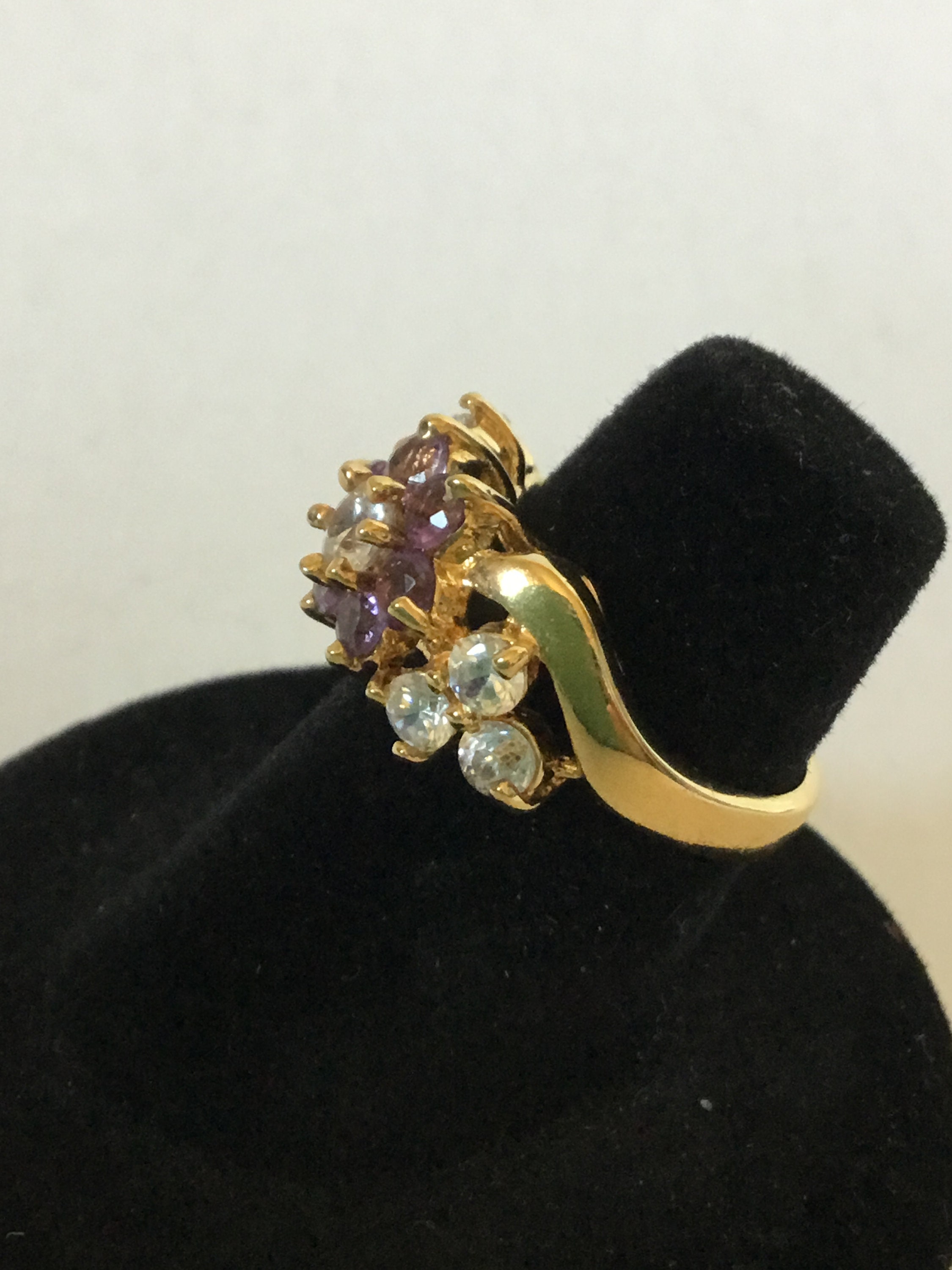 Vintage LIND Cocktail Ring Size 5 1/2 14K HGE LIND Designer | Etsy