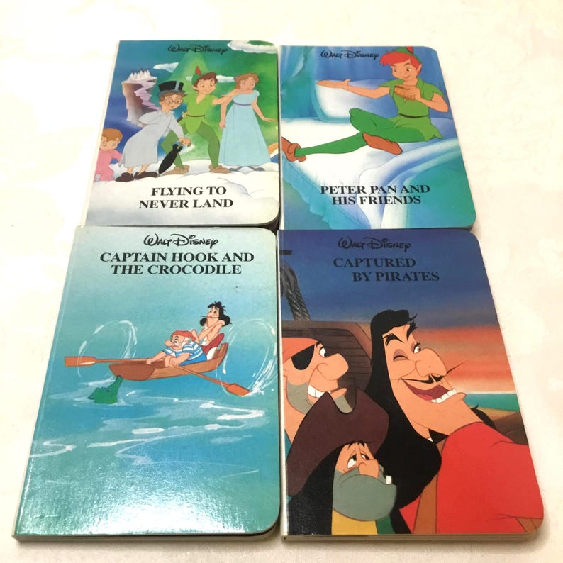 1990 Vintage Walt Disney Little Library, Peter Pan, Little Children's ...