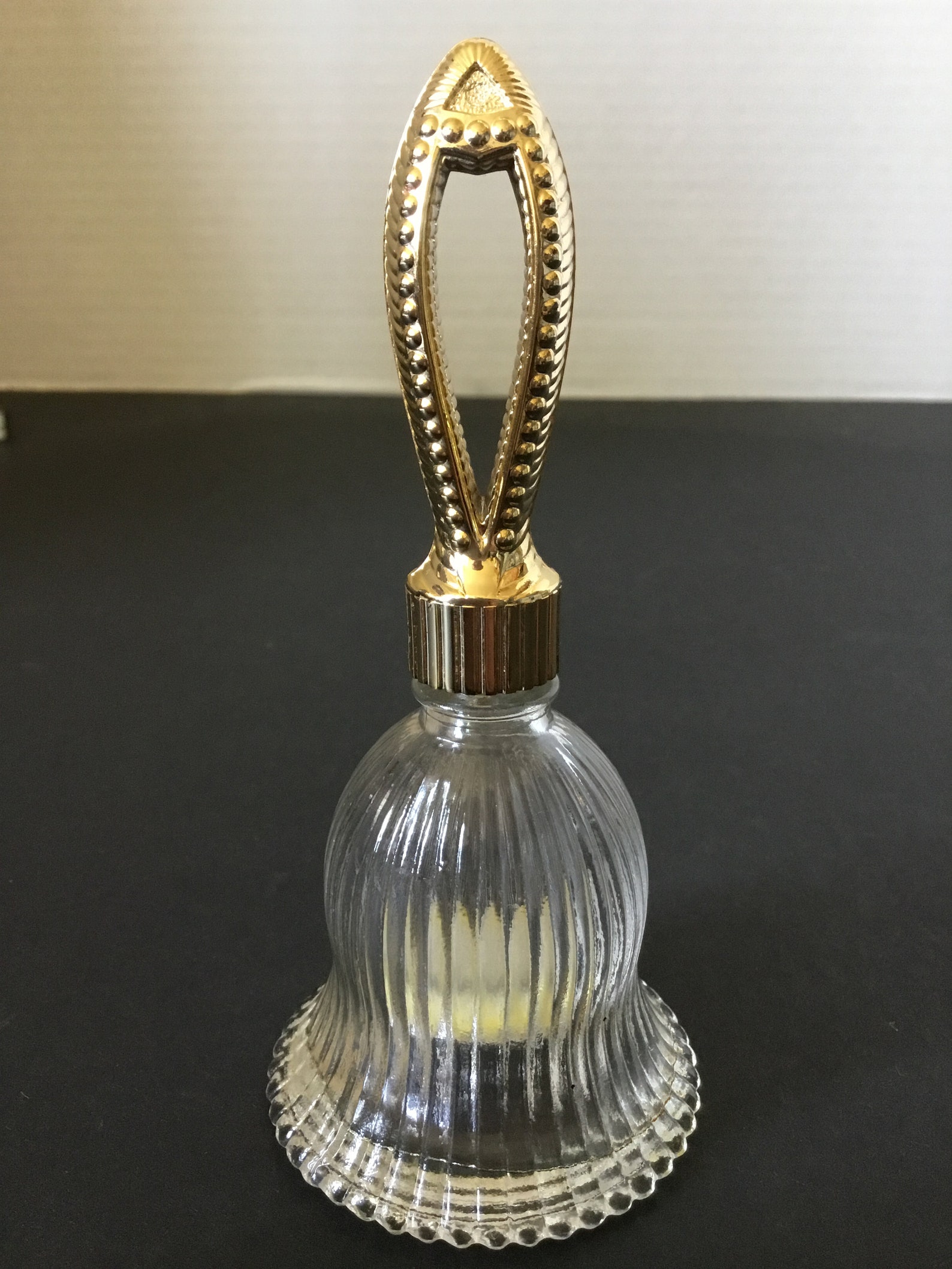 Vintage Avon Bell Perfume Bottle Clear Ribbed Bell Shaped - Etsy