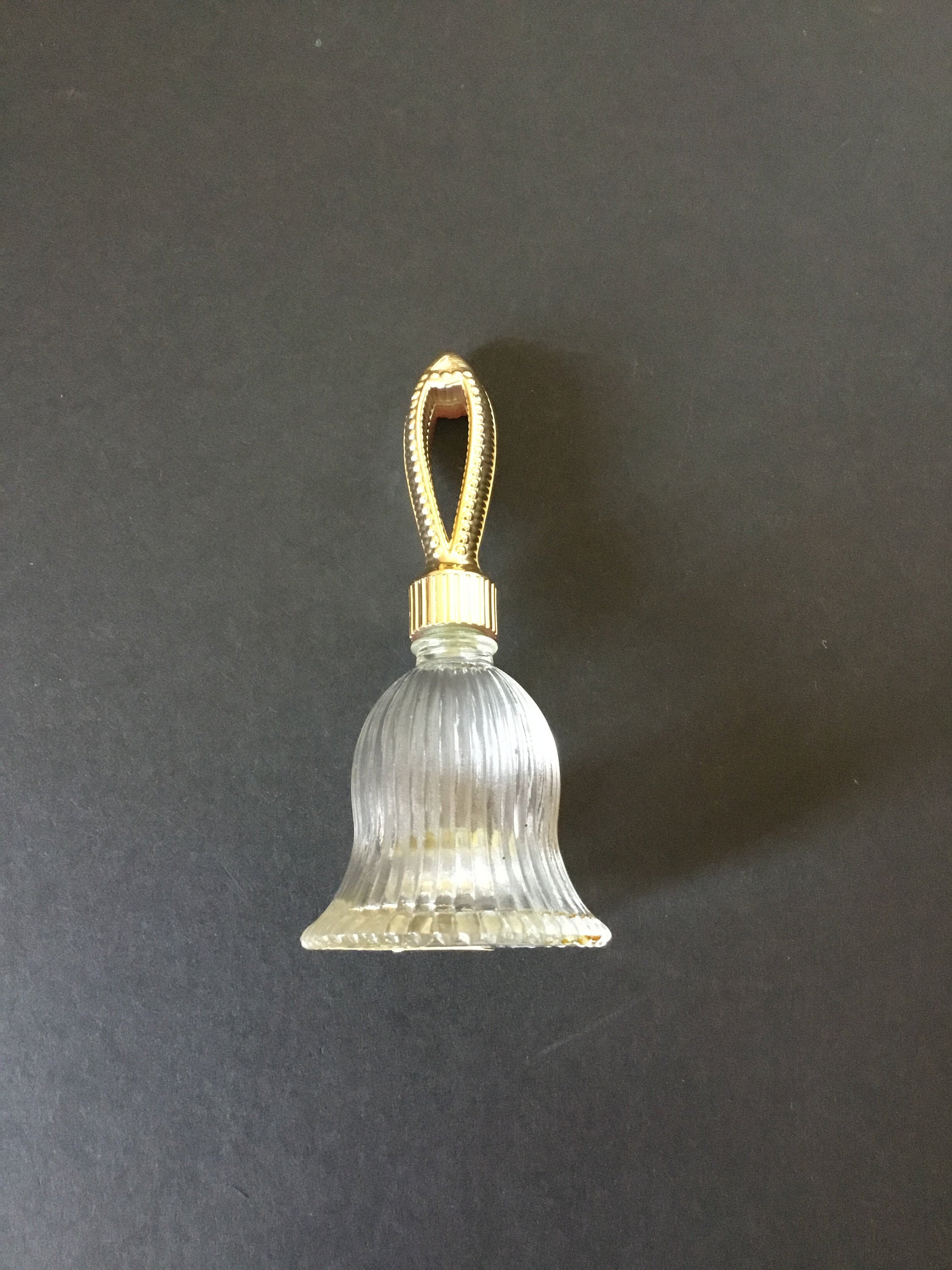 Vintage Avon Bell Perfume Bottle, Clear Ribbed Bell Shaped Bottle With ...
