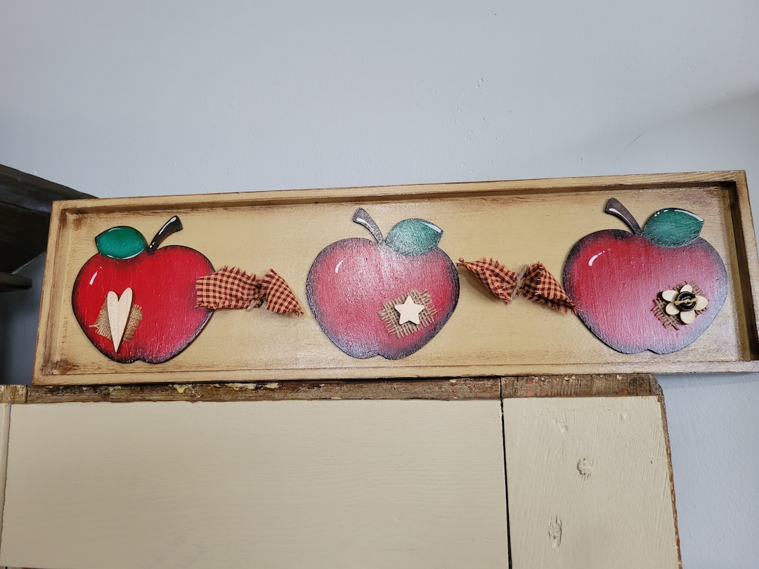 Apples Sign*handpainted*wood*country-primitive*decoration - Etsy