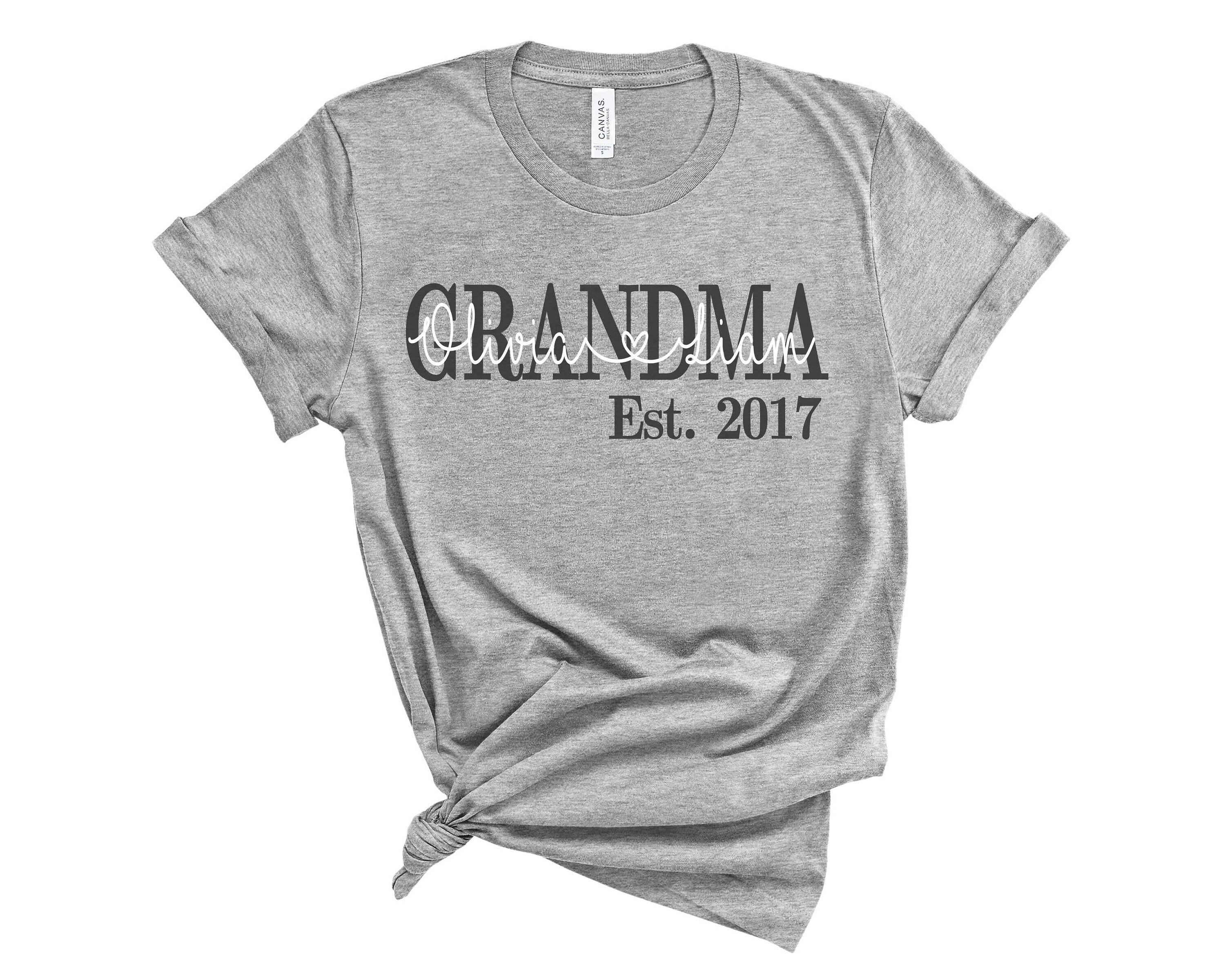 Personalized Grandma Shirt Grandma Est With Personalized | Etsy