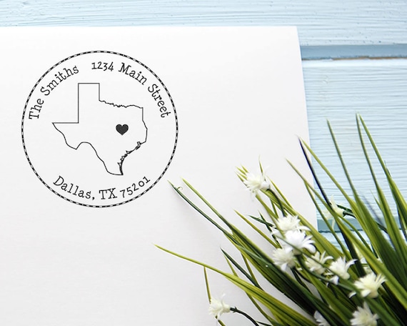 Self Inking Custom Address Stamp Custom State Stamp | Etsy