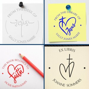 Christian Book Stamps, Custom Library Stamps, Custom Book Seals, Church ...