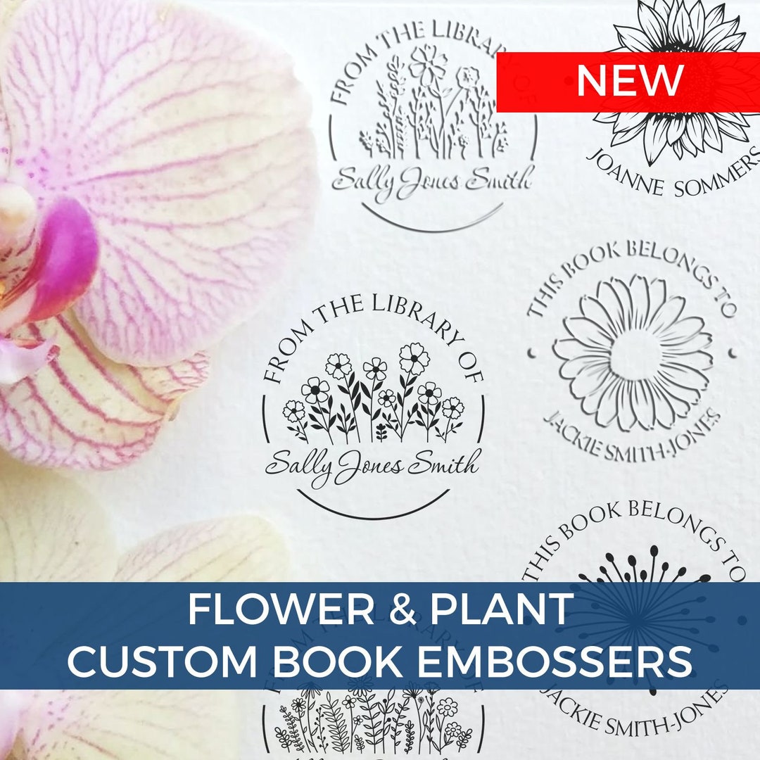 Personalized Book Stamp, Botanical Stamps, Botanical Procreate Stamps ...