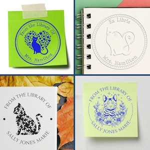Library Stamp, Cat Embosser, Majestic Kitten Stamp & Seals, Embossers ...