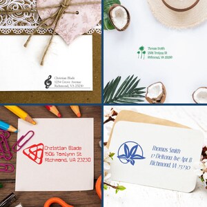 Address Stamp, Fun Designs , Self-inking Return Address Stamp, Custom ...