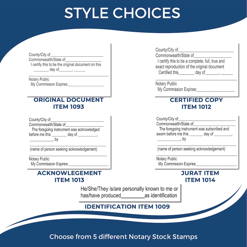 Notary Public Stamps, Acknowledgement Stamp, Jurat, Certified Copy ...