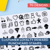 Retro Loyalty Card Template, Editable Customer Punch Card, Rewards Card ...