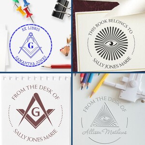 This Book Belongs to Embosser, Masonic Seal Stamps, Masonic Regalia ...