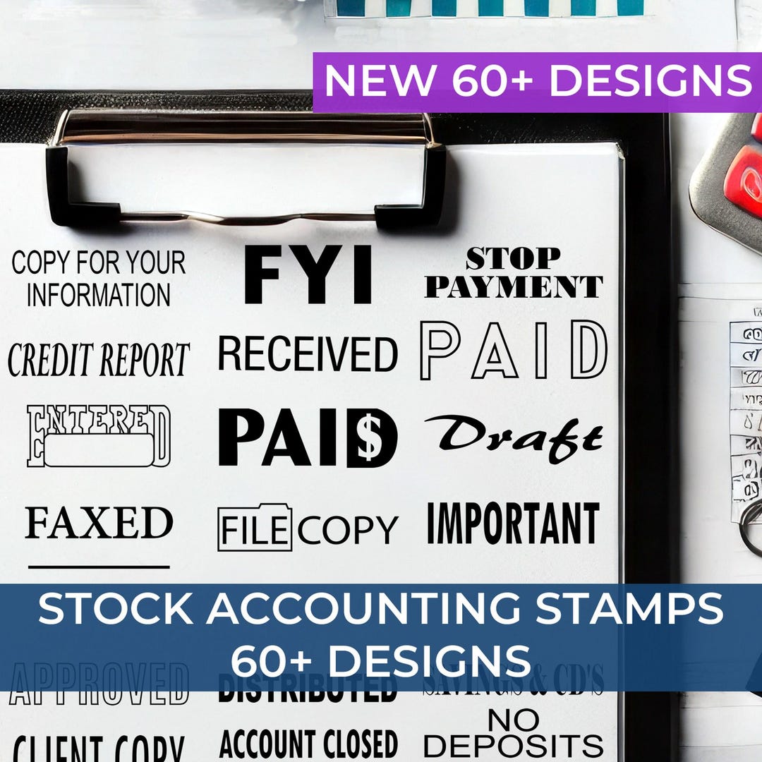Office Accessories, Self-inking Stamps for Bookkeeping, AR, AP and ...