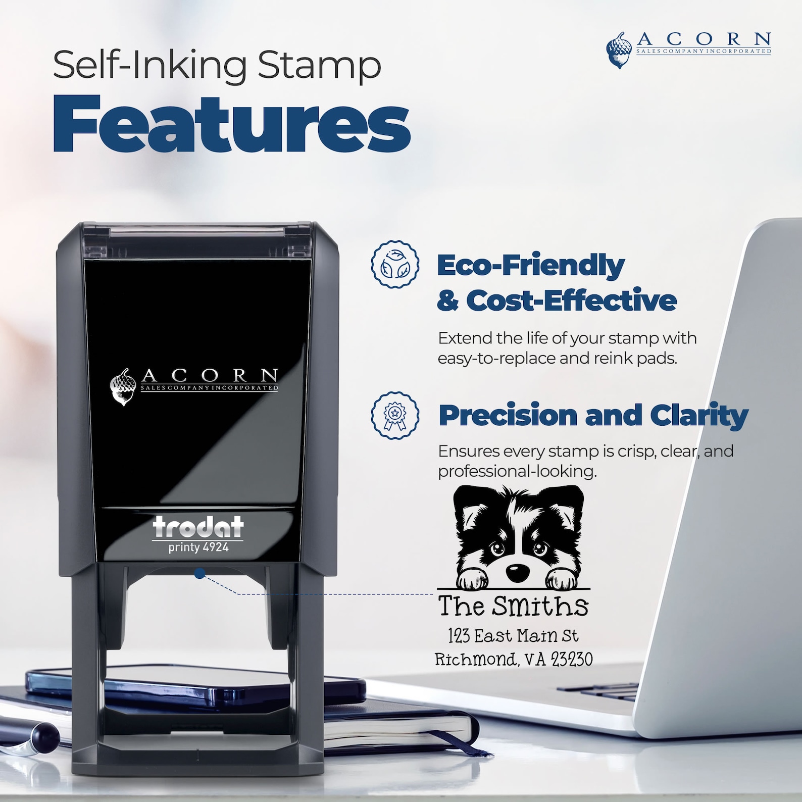 Custom Address Stamp Self-inking, Rubber Stamp or Pre-inked Stamps ...