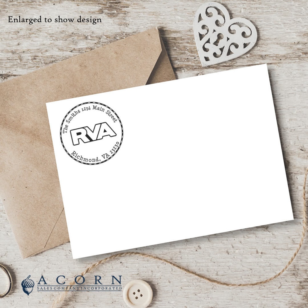 Self Inking Round RVA Logo Address Stamp, Richmond Return Address Stamp ...