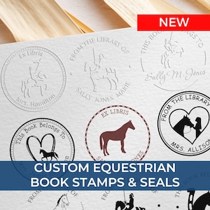 Cowboy & Horse Themed Customized Book Stamp - Personalized Seal ...