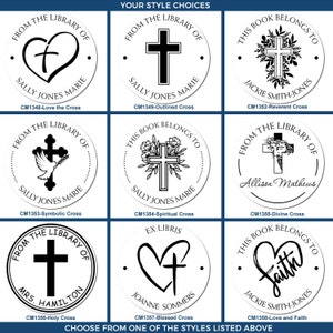 Christian Book Stamps, Custom Library Stamps, Custom Book Seals, Church ...