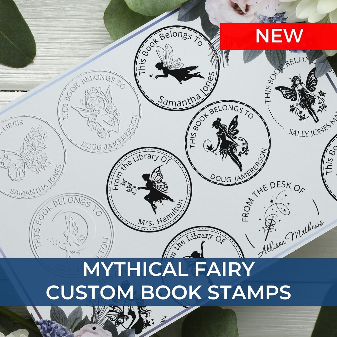 Fantasy Fairy Book Stamp Personalized - Magic to Your Library Stampers ...