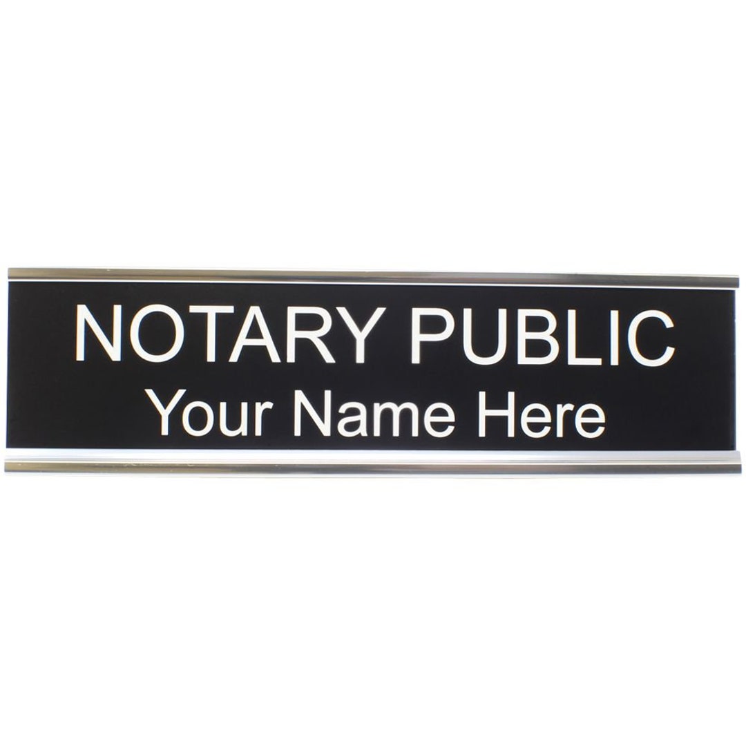 Custom Engraved Notary Sign - Professional Desk or Wall Display ...