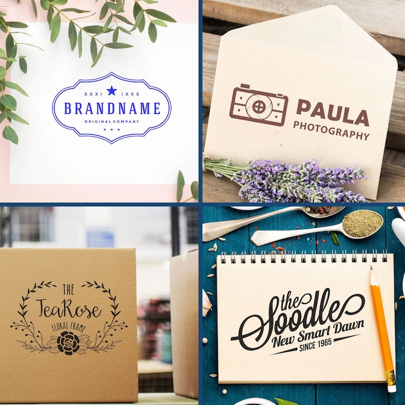 Custom Logo Stamp, Upload a Business Logo, Custom Design, Signature or ...
