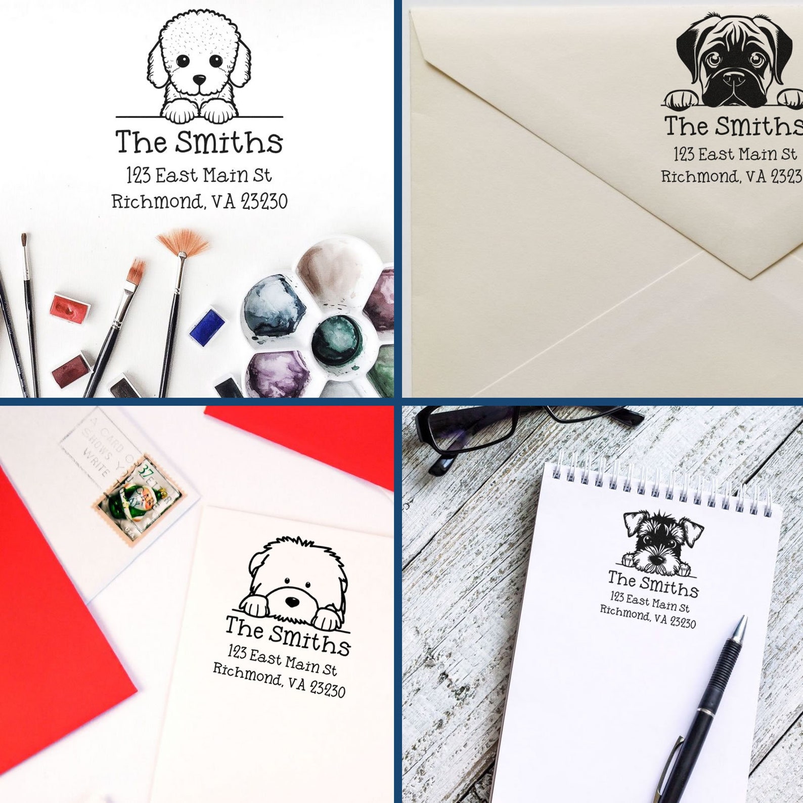 Custom Address Stamp Self-inking, Rubber Stamp or Pre-inked Stamps ...