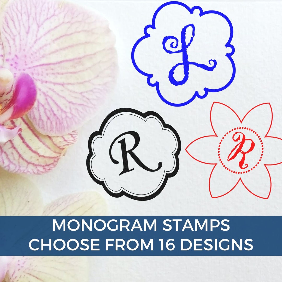 Initial Stamp, Monogram Stamp, Self Inking Monogram Stamp, Monogram ...