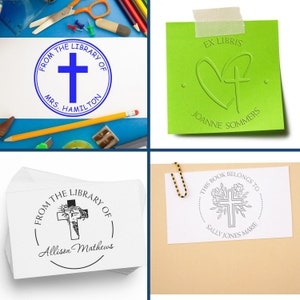 Christian Book Stamps, Custom Library Stamps, Custom Book Seals, Church ...