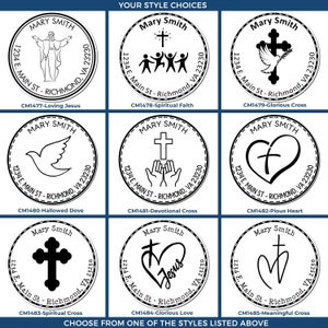 Personalized Christian Address Stamps & Embossing Seals, Return Address ...