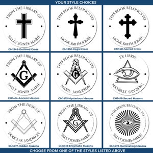 This Book Belongs to Embosser Stamp, Masonic Seal Embosser, Custom ...