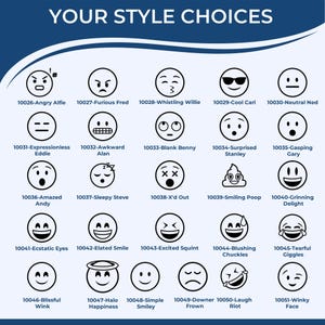 Fun Emoji Stamps, Self-inking or Hand Stamps, Smiley Face, Happy Face ...