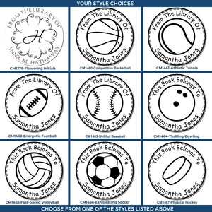 Sports Custom Book Stamps, Seals, Custom Library Stamps, Sports ...