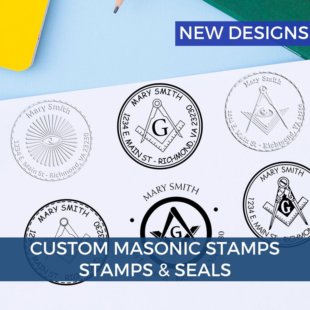 Masonic Gifts, Address Stamps, Return Address Stamp Self Inking or ...