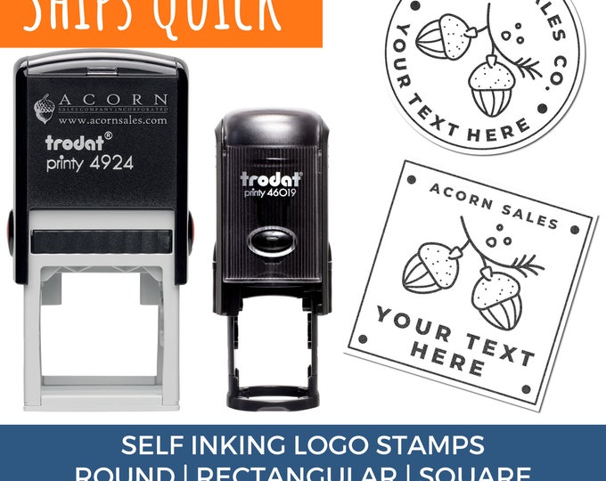 Self Inking Business Branding Stamp Custom Logo Stamp Logo - Etsy