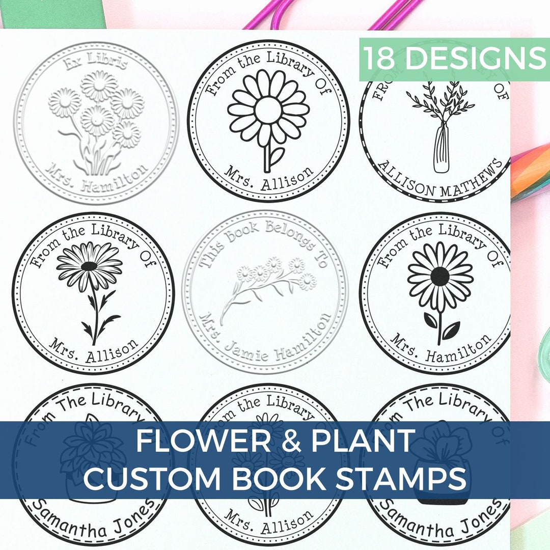 Book Stamp, Flower Bouquet Designs, Daisies, Single Meadow Daisy ...