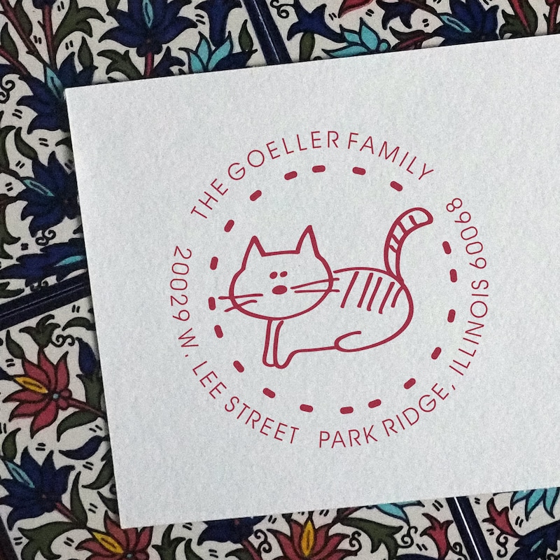 Cat Rubber Stamp - Etsy