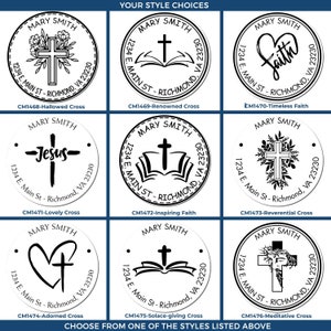 Personalized Christian Address Stamps & Embossing Seals, Return Address ...