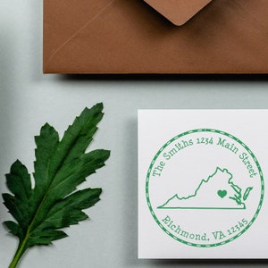 Virginia State Love Self- Inking Custom Address Stamp, Virginia Address ...