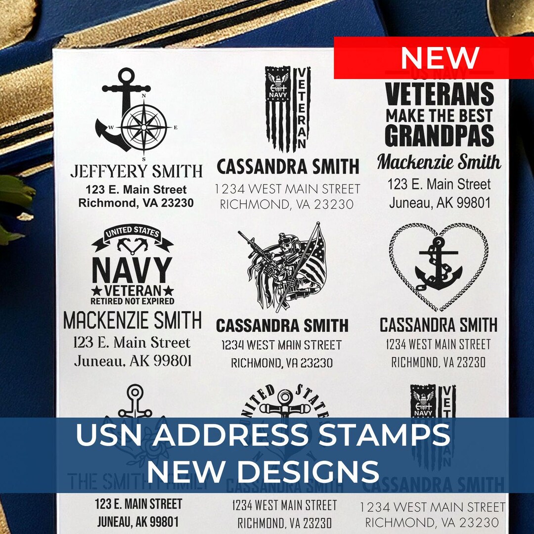Veteran Appreciation Address Stamp, Customizable Address Stamps ...