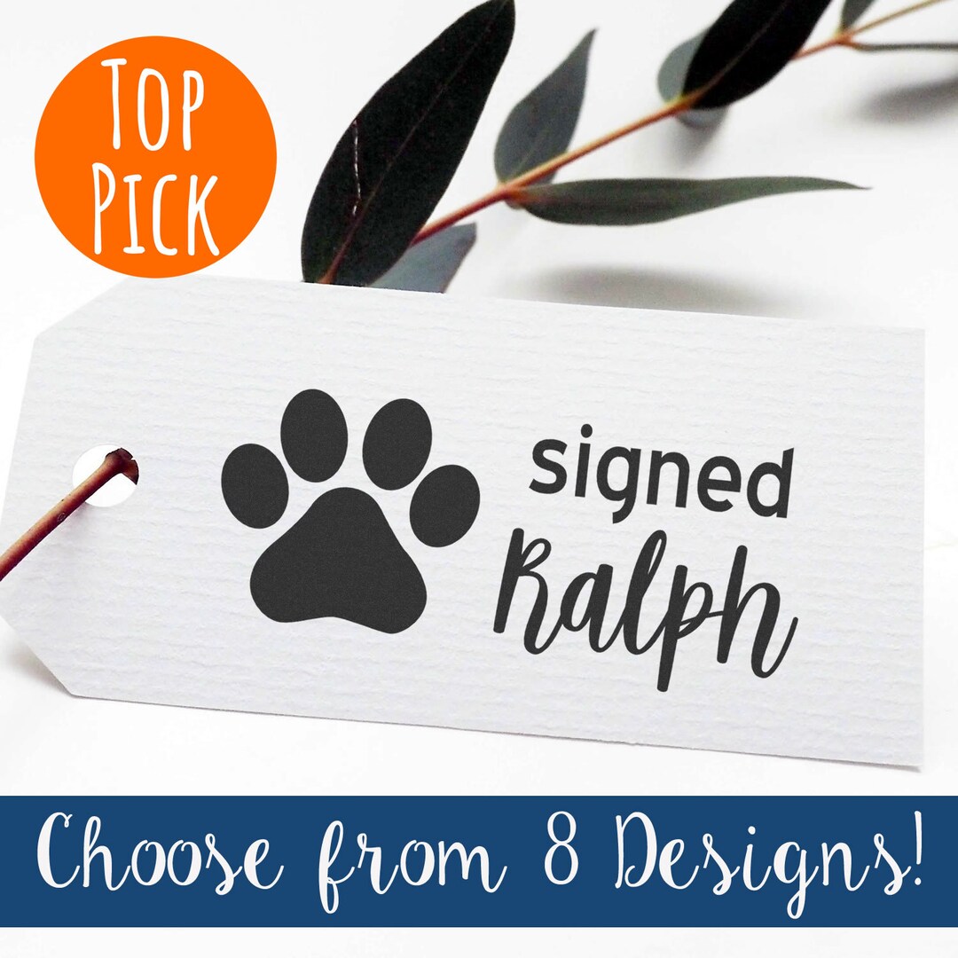 Personalized Dog Paw Stamp, Cat Paw Stamp, Custom Animal Paw Stamp ...