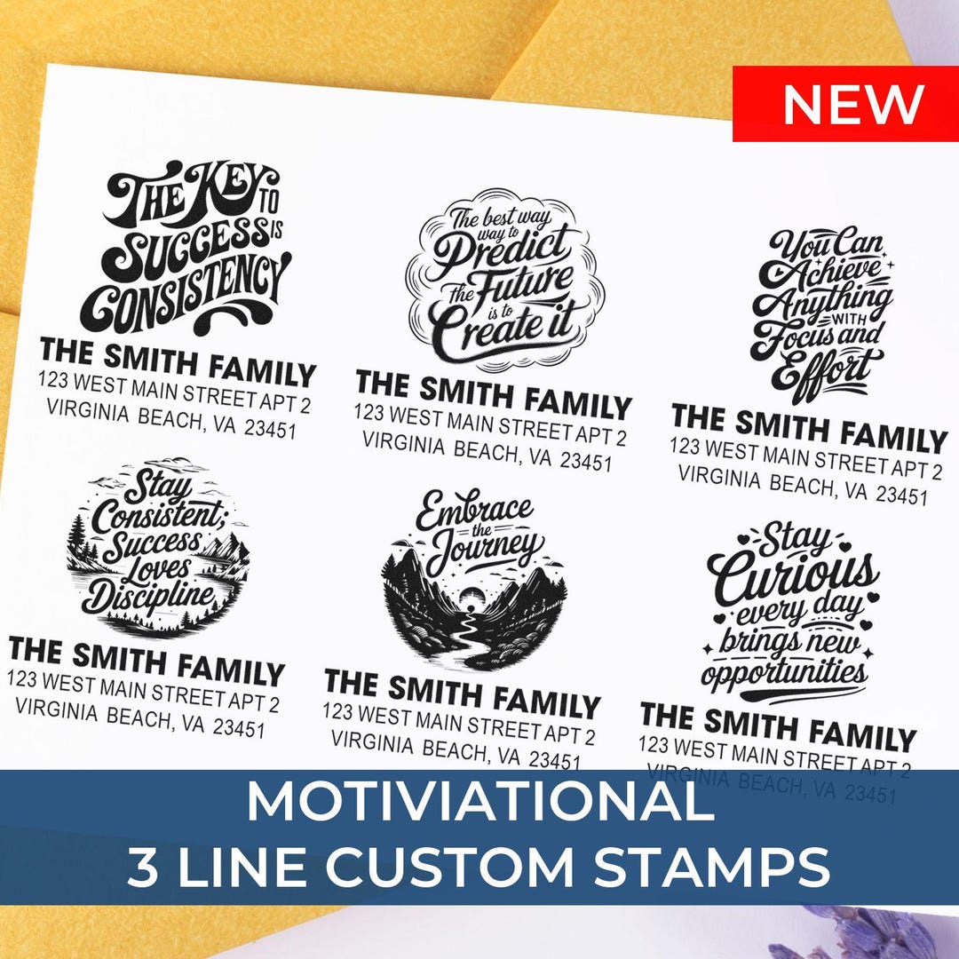 Believe in Yourself Stamp | 3 Line Custom Stamp | Personalized Self ...
