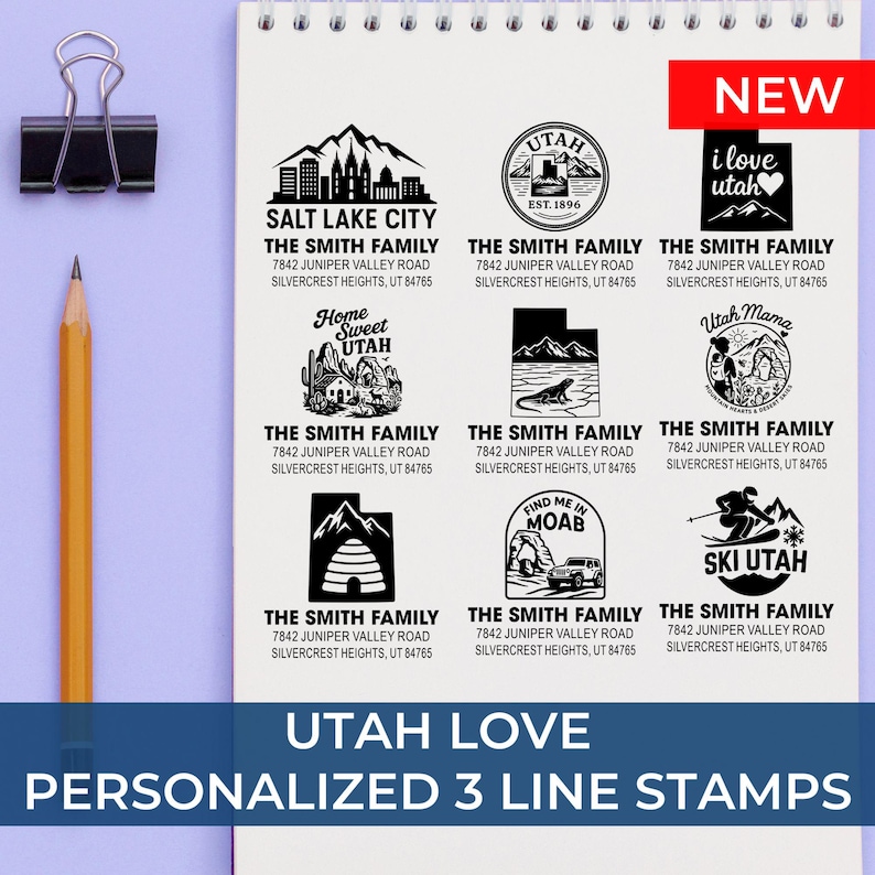 Personalized Utah Address Stamp – Custom Return Address, Self Inking ...