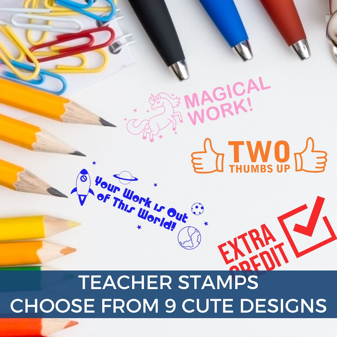 Teacher Stamps for Kids, for Classroom, Late Stamp for Teachers, Self ...