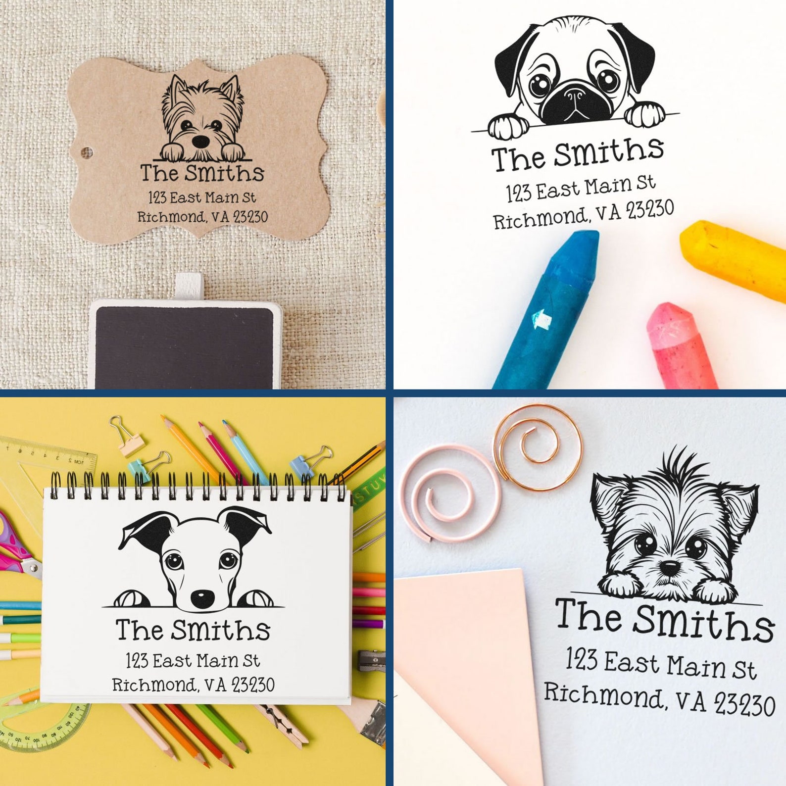 Custom Address Stamp Self-inking, Rubber Stamp or Pre-inked Stamps ...