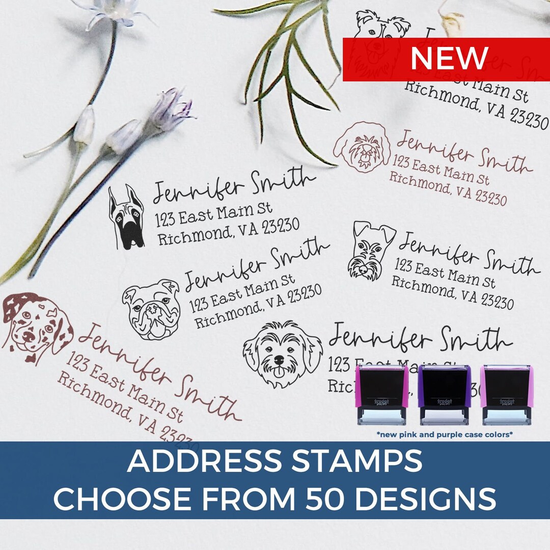 Personalized Dog Stamp, Rubber Stamp, Dog Stamp, Self-inking Stamp ...